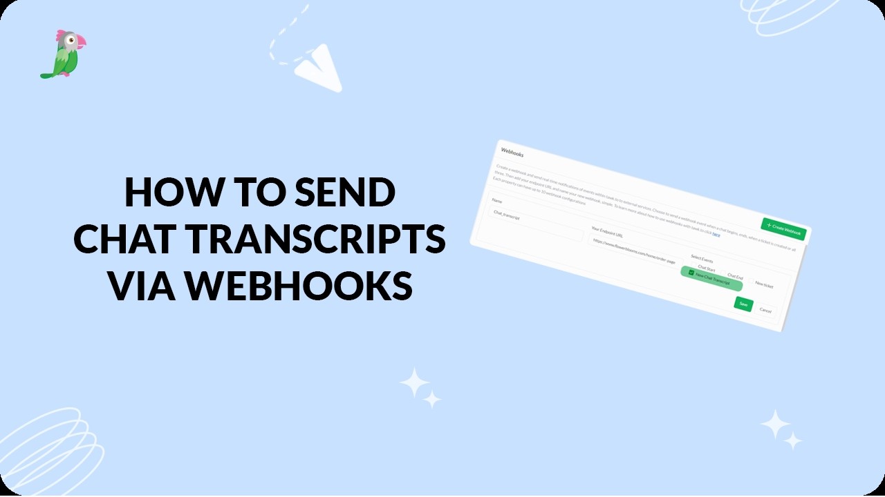Send chat transcripts via webhook