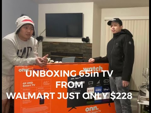 UNBOXING 65 INCHES TV JUST ONLY $228 FROM WALMART
