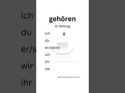 GEHÖREN Conjugation (Present) | German Verbs (Learn German Fast!) #germanconjugation #deutsch