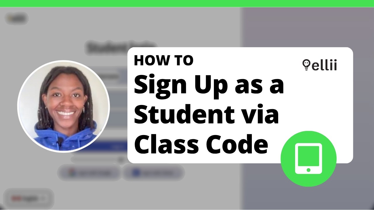 How to Sign Up as a Student Using a  Class Code