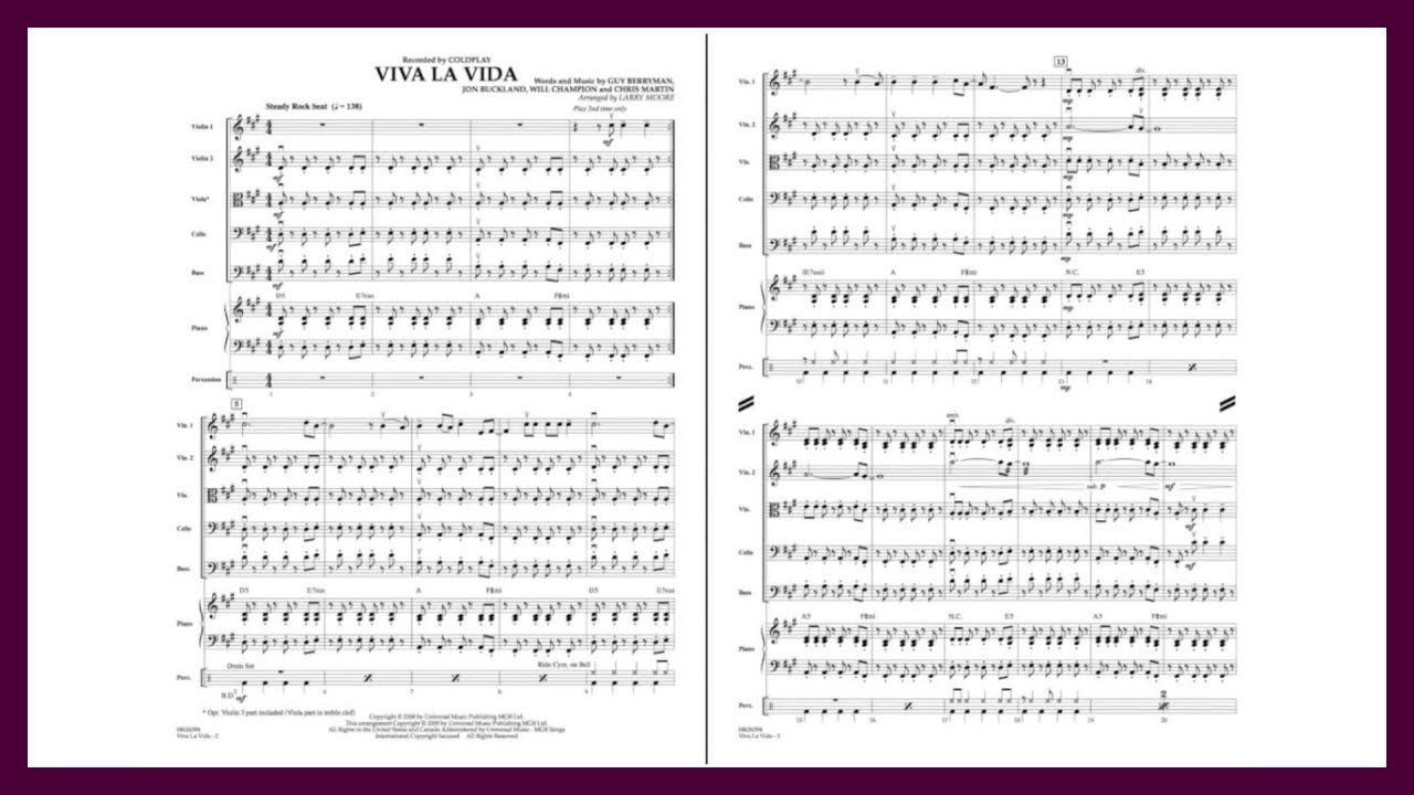 Viva la Vida by Coldplay | Arr. Larry Moore