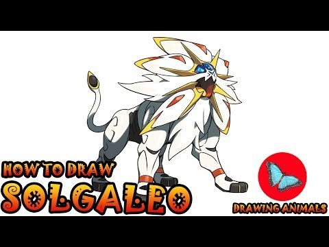 How To Draw Solgaleo Pokemon | Coloring and Drawing For Kids