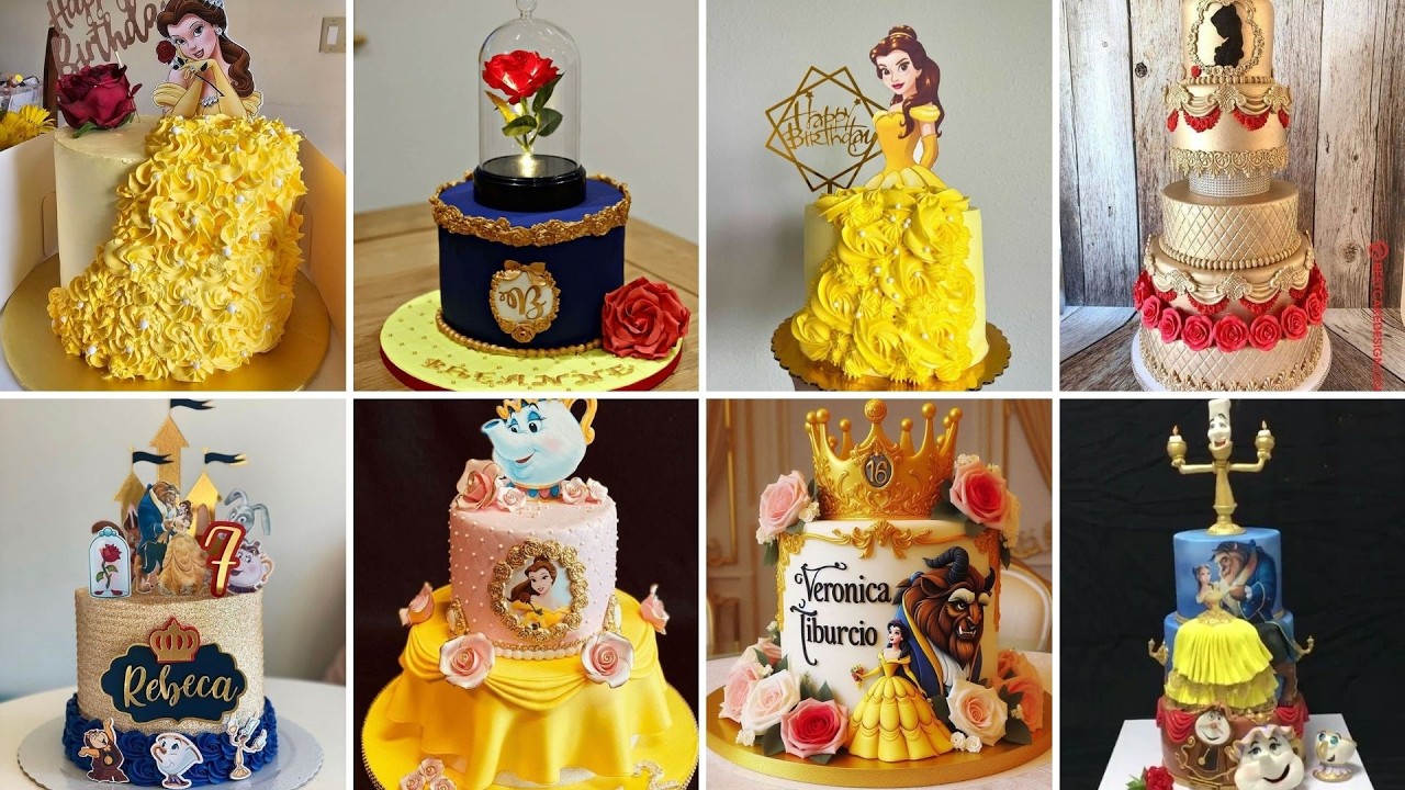 Bolos Decorados BELA E A FERA | Arte em Forma de Bolo🥰🧁#cake