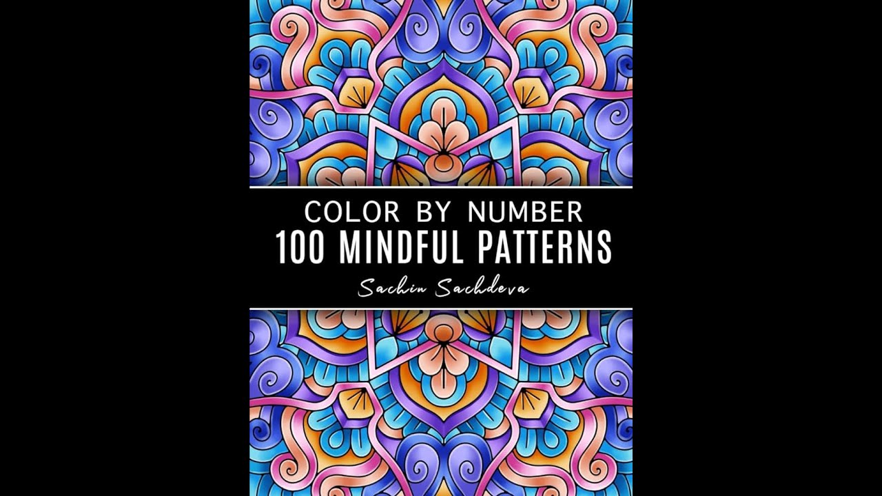 Flip Through 100 Mindful Patterns Coloring Book