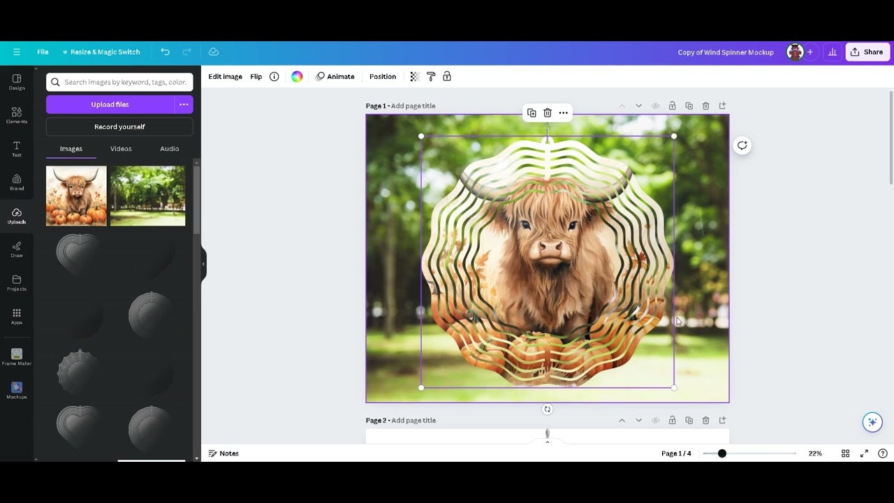 Canva Wind Spinner Mockup Tutorial
