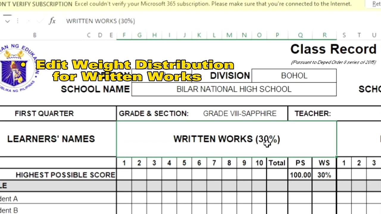 Video Tutorial: How to Use the E-class record used by DepEd.