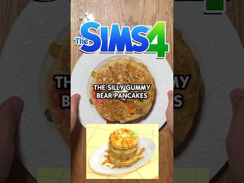 I Made Silly Gummy Bear Pancakes from The Sims 4 #thesims #thesims4 #shorts #sims4 #cooking
