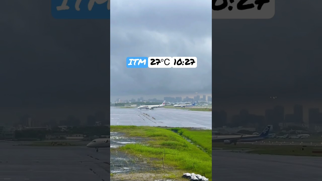 EmbraerERJ-190 J-AIR boeing737 ANA Rainyday Osaka International Airport #jair #embraer190 #boeing737