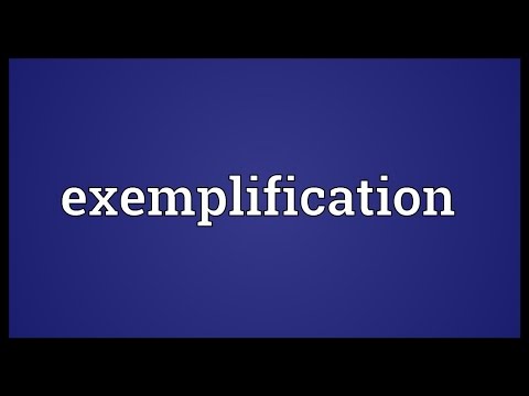 Exemplification Meaning