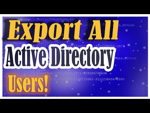 Export all users from Active Directory Domain - Windows Server 2012 / 2016