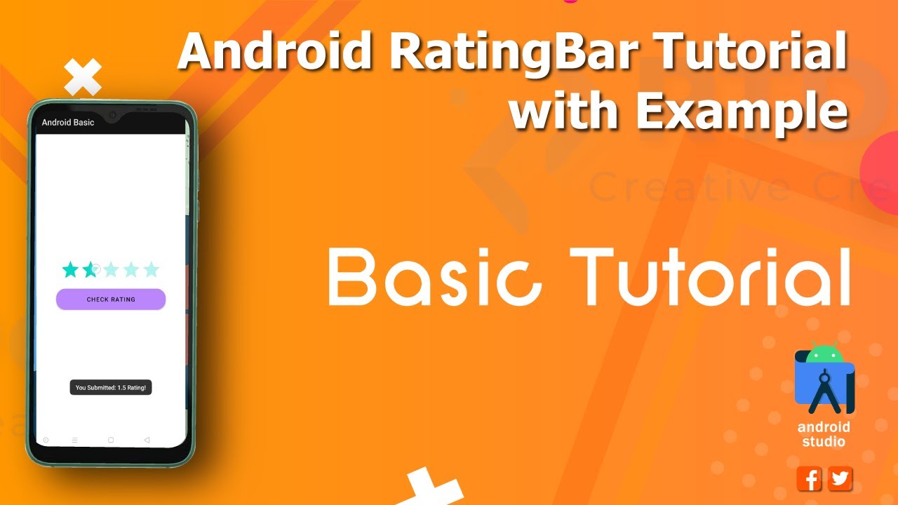 Android RatingBar Example - Android Studio Tutorial