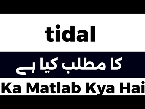 Tidal Meaning In Urdu | Tidal Meaning | Tidal Ka Matlab Kya Hota Hai | Tidal Urdu Meaning
