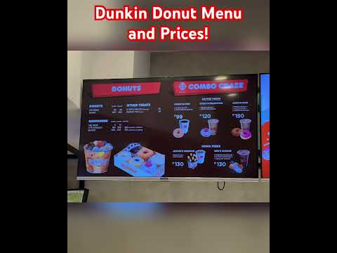Dunkin Donut Updated Menu and Prices.