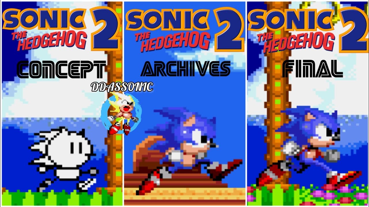 Sonic 2 - Concept, Beta and Final Version Style • Sonic Hack