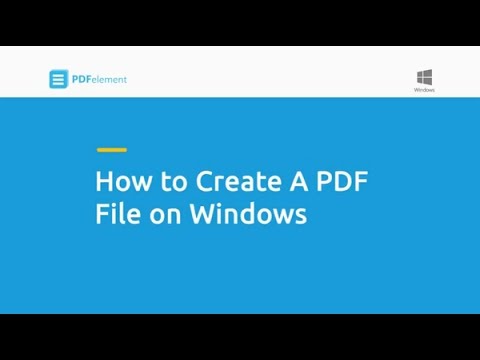 How to Create a PDF File on Windows