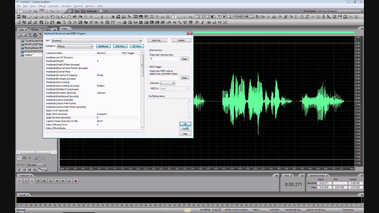 How to Create Adobe Audition Custom Keyboard Shortcuts