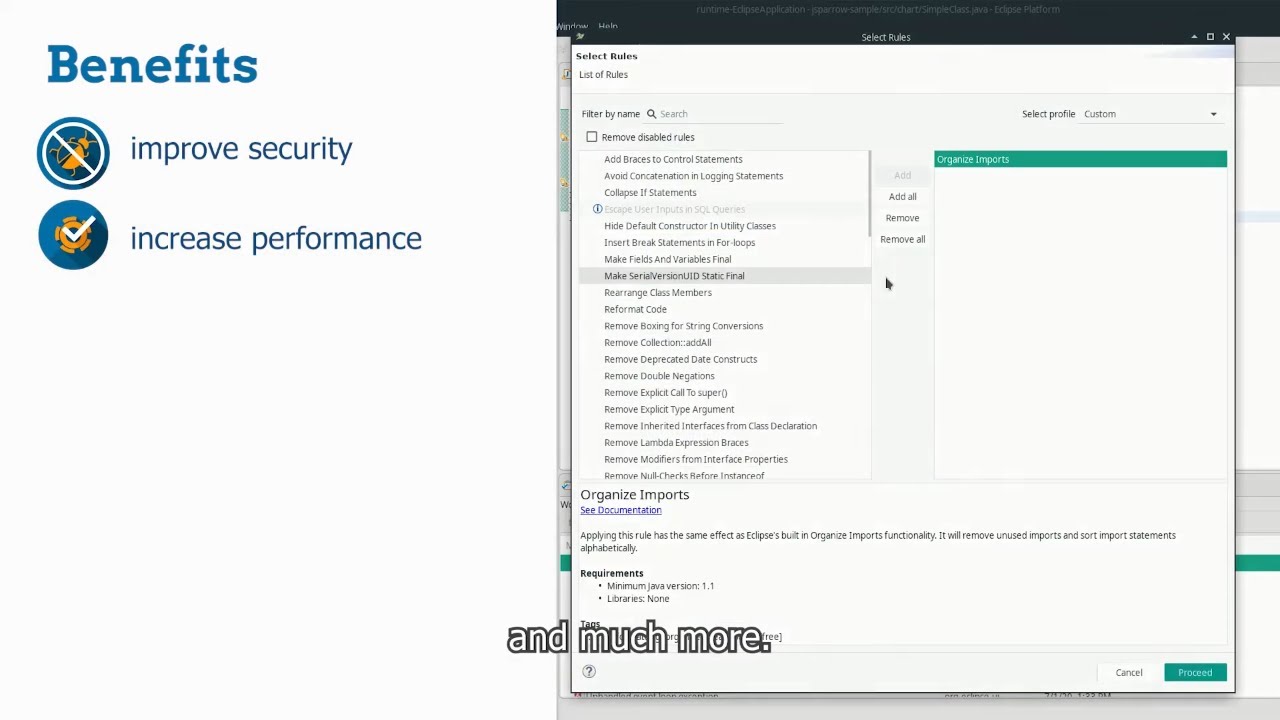 Java refactoring:  introducing jSparrow in 40 seconds