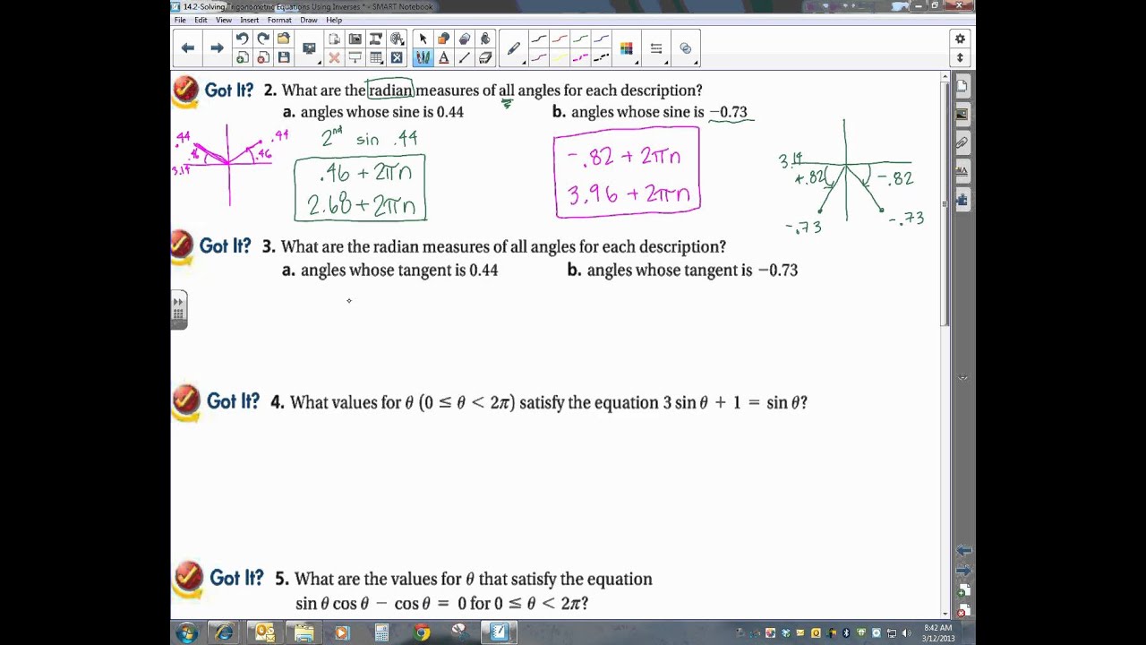 14-2-Solving Trigonometric Equations Using Inverses