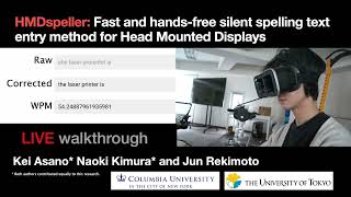 HMDspeller: Fast and Hands-free Text Entry System for Head Mount ...
