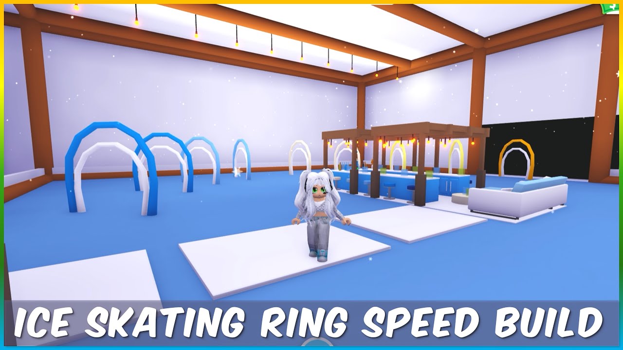 ADOPT ME COZY CABIN ICE SKATING RING SPEED BUILD ⭐ Roblox Adopt Me Building Ideas Small Budget