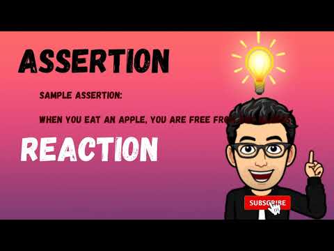 REACT TO WHAT IS ASSERTED OR EXPRESSED IN A TEXT ┋ASSERTION = REACTION