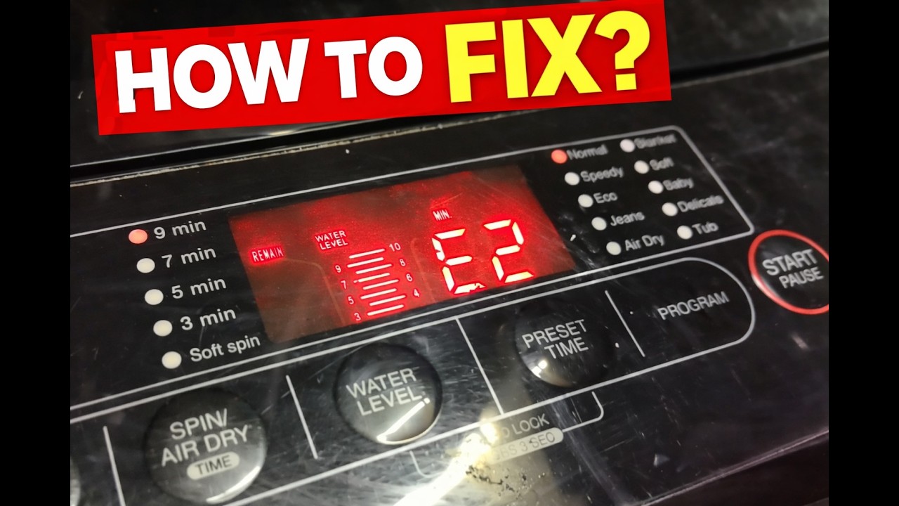 Sharp Automatic Washing Machine E2 Error, How to Fix!!!