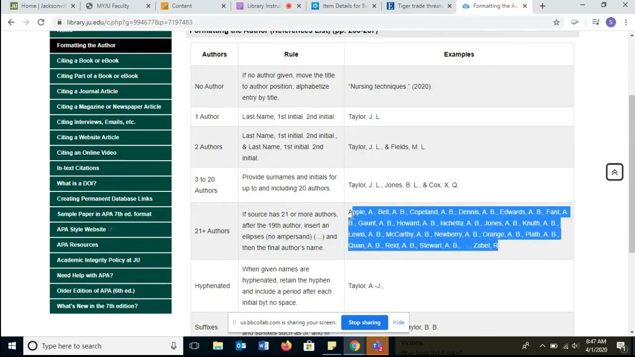 The Library's APA Research Guide