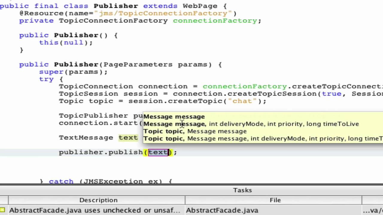 Message Beans JEE Tutorial