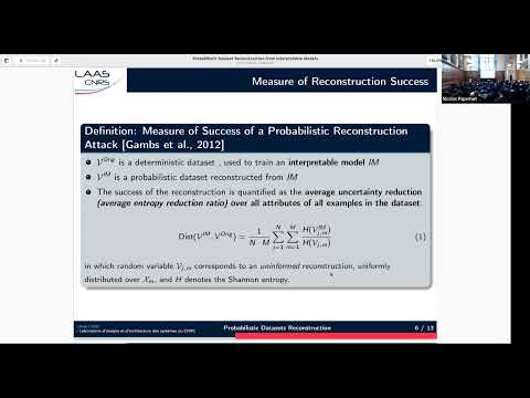 SaTML 2024 - Julien Ferry - Probabilistic Dataset Reconstruction from Interpretable Models