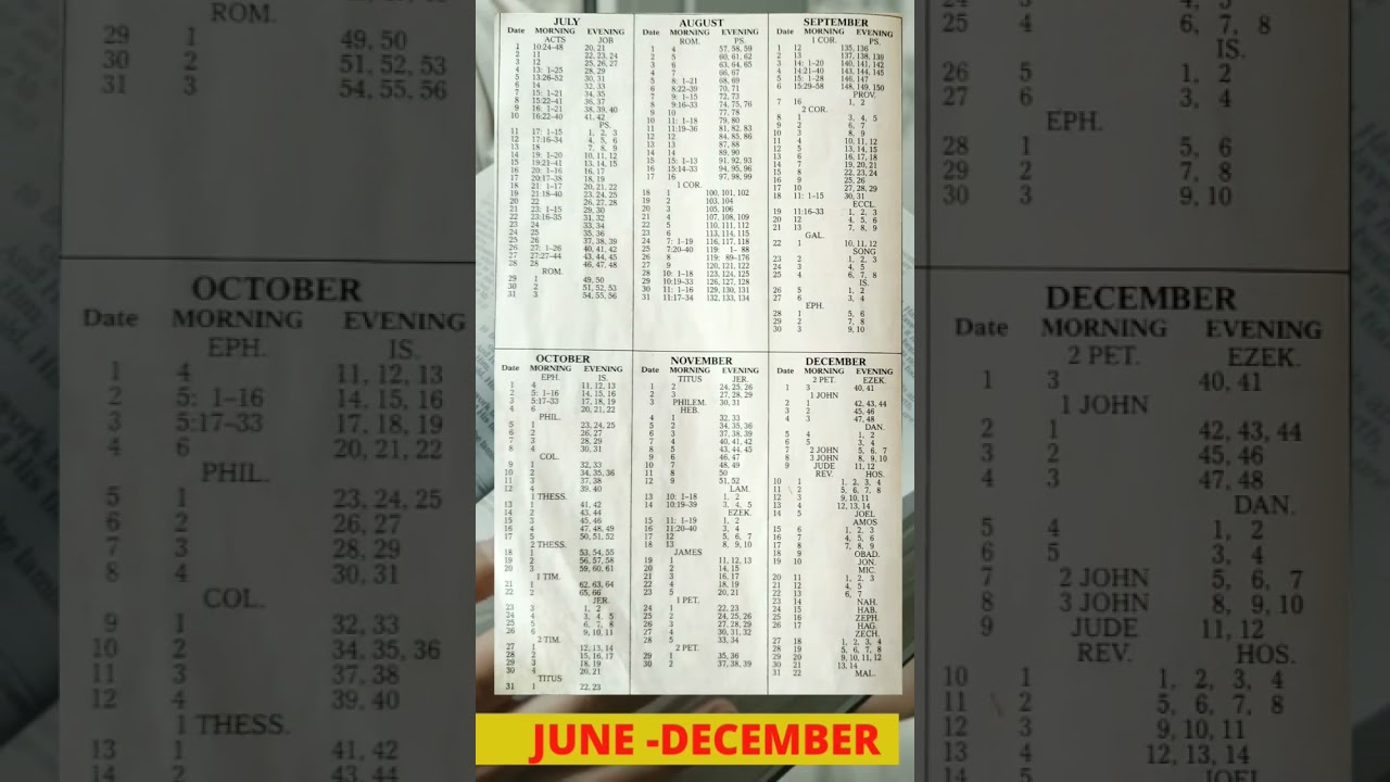 Bible Reading Plan For The Year📖