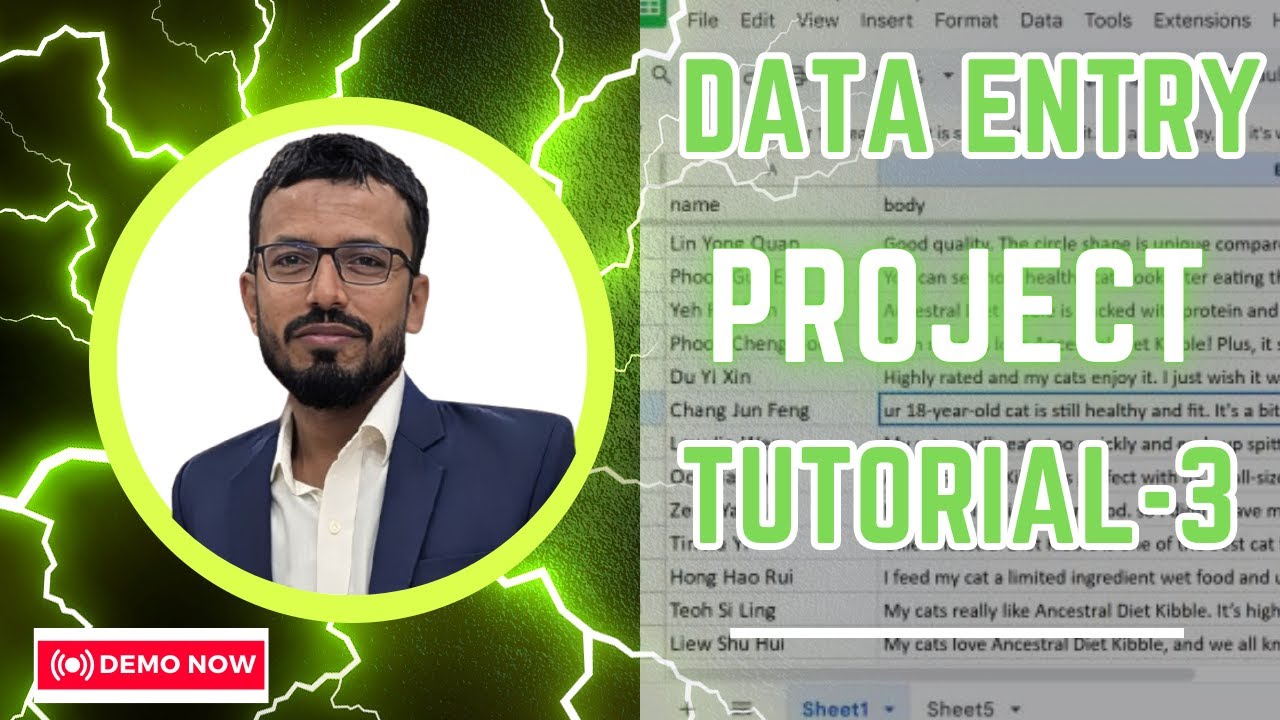 Data Entry Project Tutorial-3 (2025) | Learn & Practice Data Entry