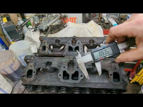 Mopar casting numbers 302 and 596 cylinder head comparison and disassembly