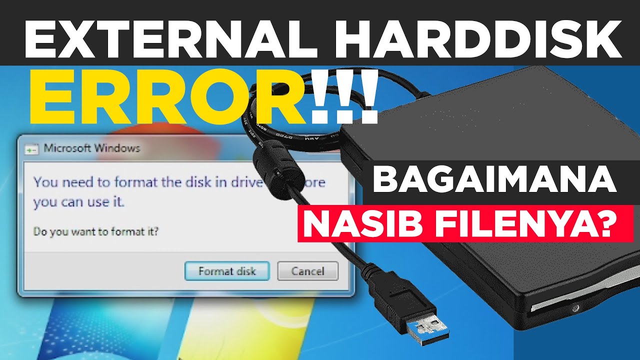 Cara Mengangkat Data Dari Harddisk External Yang Minta Format