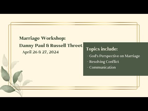 Marriage Workshop 2024