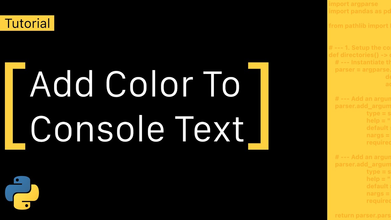 How To Add Color and Style Python Console Text