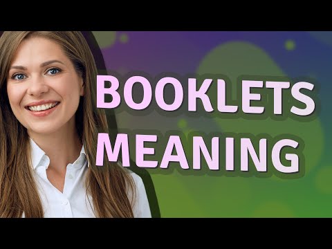 Booklets | meaning of Booklets