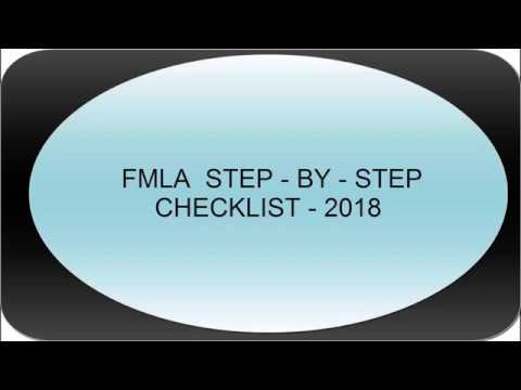 FMLA STEP BY STEP CHECKLIST 2018