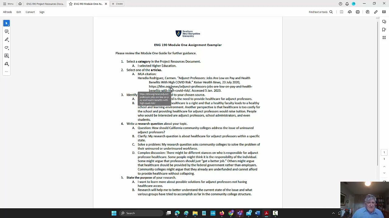 ENG190 Week One 1 2 Assignment