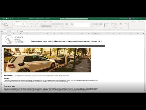 SBTi PLDV Manufacturer Target-setting tool: Demo video
