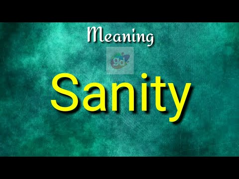 Sanity Meaning with Pronunciation//Googul Dictionary//