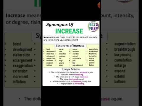 Synonyms of Increase ll IELTS vocabulary
