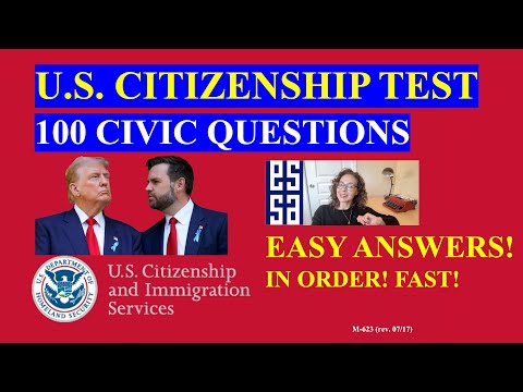 2025 New! USCIS 100 Civics Questions US Citizenship Test Questions & Naturalization Test Preparation