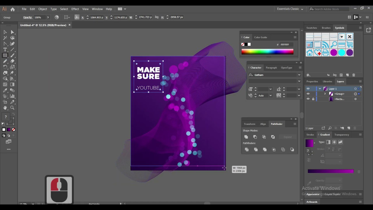 Color effects with blur light effects Adobe Illustrator Tutorial