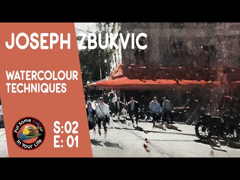 Joseph Zbukvic paints an amazing street scene in watercolour I Colour In Your Life