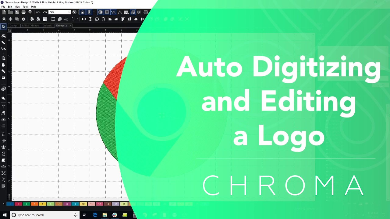 How to Auto Digitize a Logo (Inspire, Plus, Luxe) | Chroma Digitizing Logo