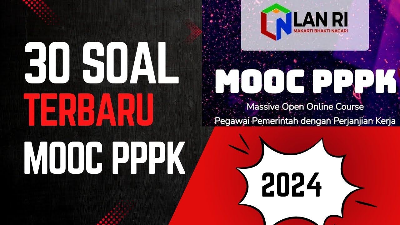 LATEST MOOC QUESTIONS FOR 2024 PPPK ACADEMIC EVALUATION