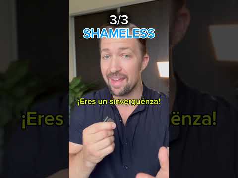 La palabra “SINVERGUËNZA” en inglés
