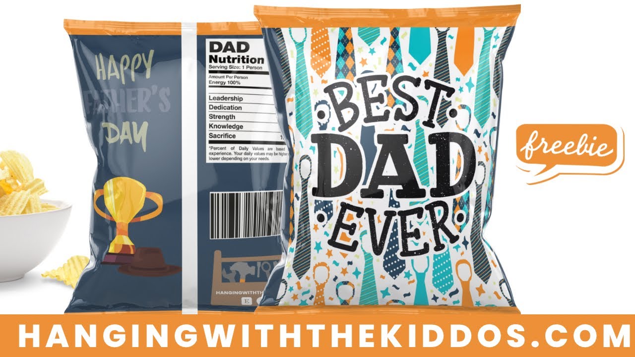 Free Fathers Day Printable Goodie Bag| First Fathers Day Gift Ideas DIY