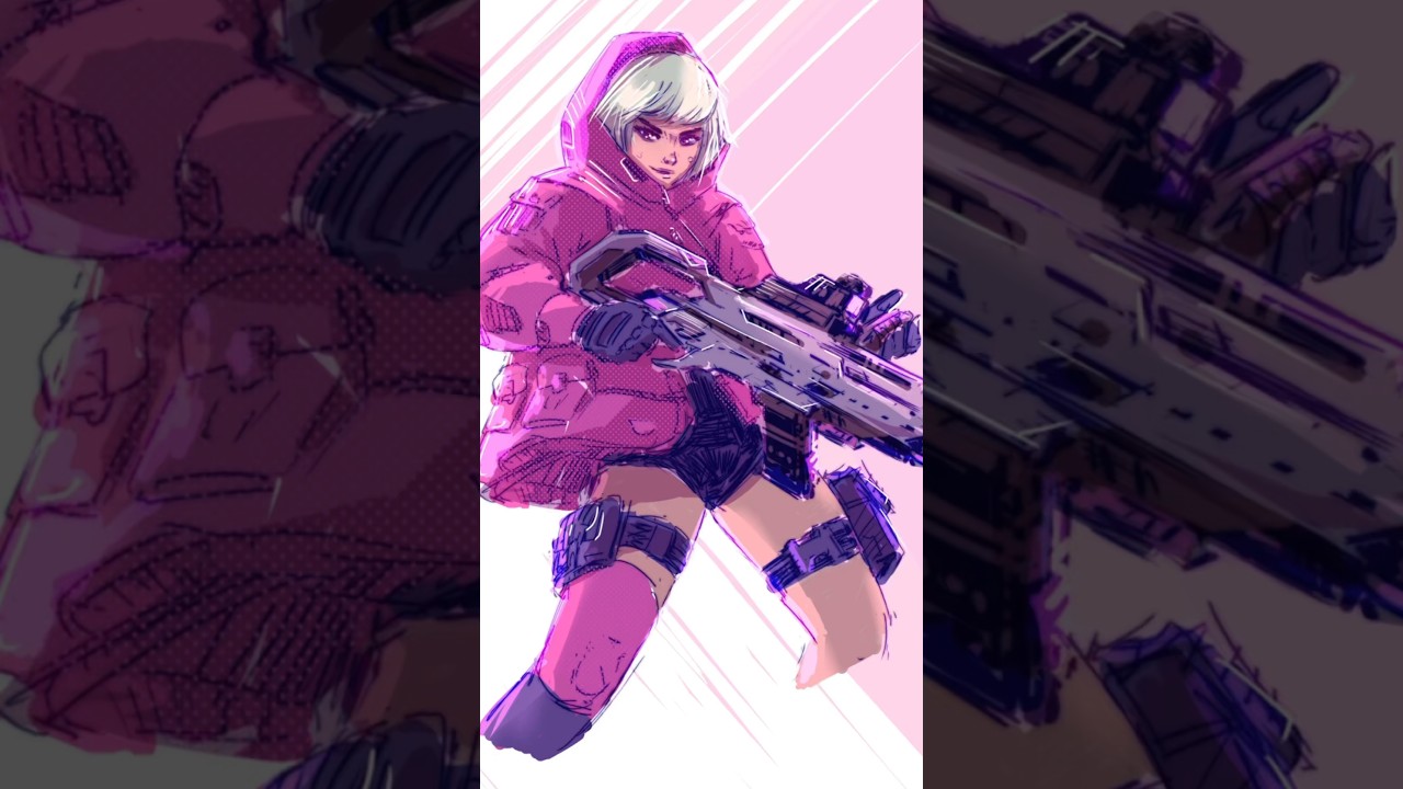 Cyberpunk Character Design |Timelapse