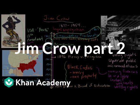 Origins of Jim Crow - the Black Codes and Reconstruction (video) | Khan ...